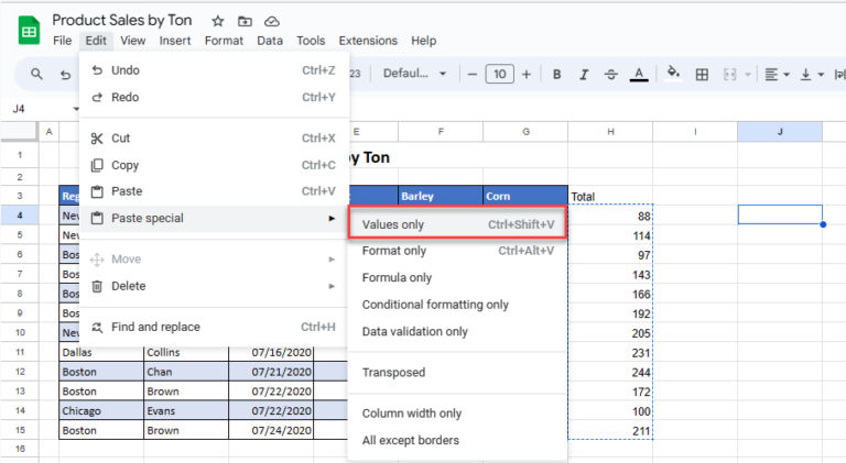 How to Use Paste Special in Excel & Google Sheets - Automate Excel