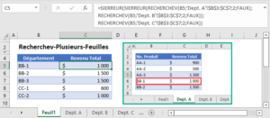 RECHERCHEV - Plusieurs Feuilles à la Fois - Excel et Google Sheets - Automate Excel