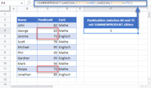 Zellen zwischen zwei Zahlen in Excel und Google Sheets zählen - Automate Excel