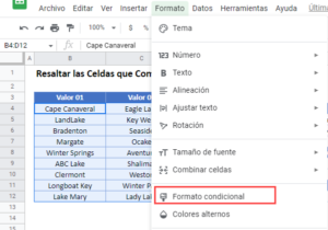 Resaltar las Celdas que Comienzan o Terminan Con - Excel y Google Sheets - Automate Excel