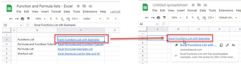 How to Copy & Paste Hyperlinks in Excel & Google Sheets - Automate Excel