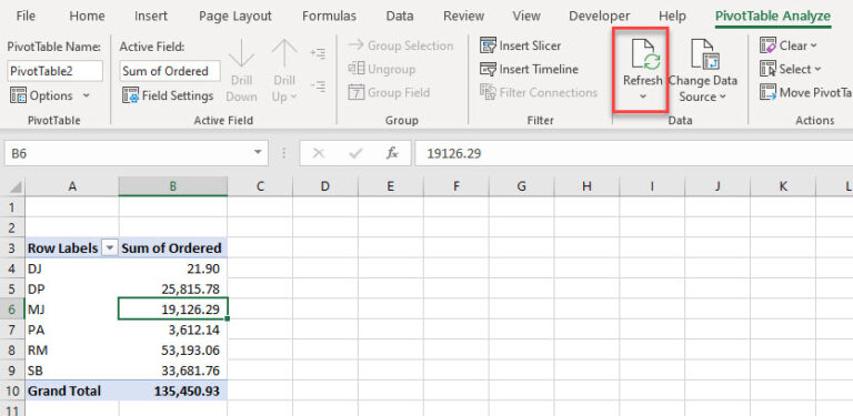 How to Refresh a Pivot Table in Excel & Google Sheets - Automate Excel