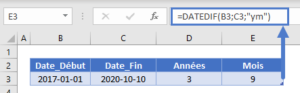 Nombre d'années entre les dates dans Excel et Google Sheets - Automate ...