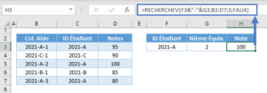 RECHERCHEV Valeurs en Double - Excel et Google Sheets - Automate Excel