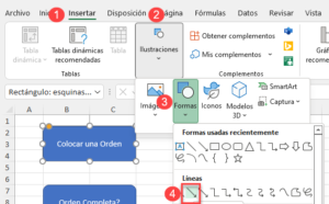 Cómo Dibujar / Crear Líneas en Excel y Google Sheets - Automate Excel