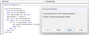 Solucione el Error 438 de VBA: El Objeto No Admite Esta Propiedad o ...