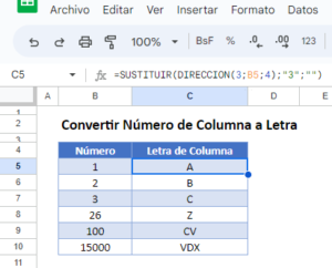 Convertir Número de Columna a Letra - Excel y Google Sheets - Automate Excel