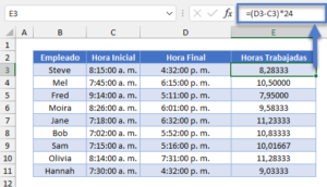 Calcular el Número de Horas entre Horas - Excel y Google Sheets ...