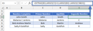 Separar Nombres y Apellidos - Excel y Google Sheets - Automate Excel