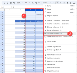 Calcular y Trazar Residuos - Excel y Google Sheets - Automate Excel