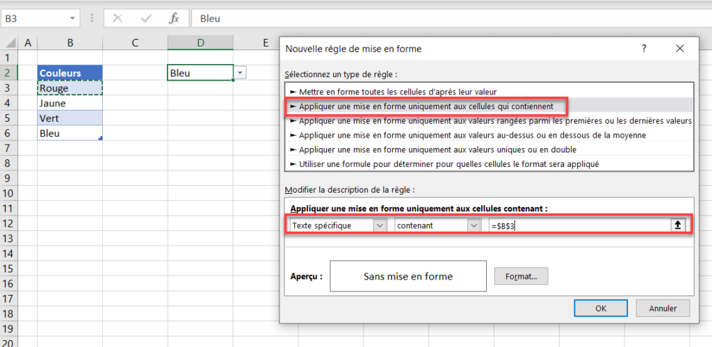 Ajouter une Liste Déroulante Avec Mise en Forme des Couleurs Dans Excel ...