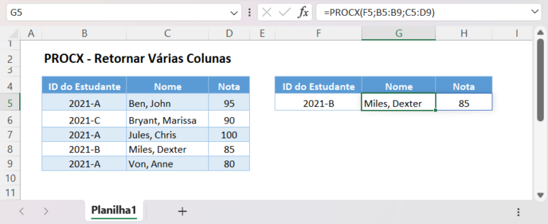 PROCX - Retornar Várias Colunas - Automate Excel