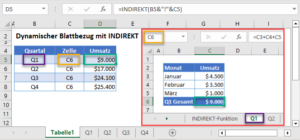 Dynamischer Blattbezug mit INDIREKT - Excel & Google Sheets - Automate Excel