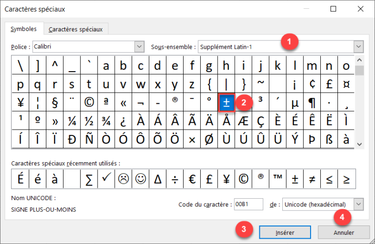 Comment Insérer un Signe Plus ou Moins dans Excel et Google Sheets ...