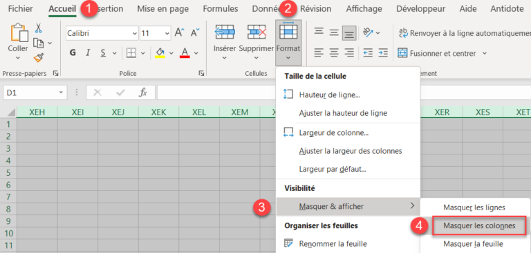 Comment Masquer les Cellules Inutilisées dans Excel et Google Sheets ...