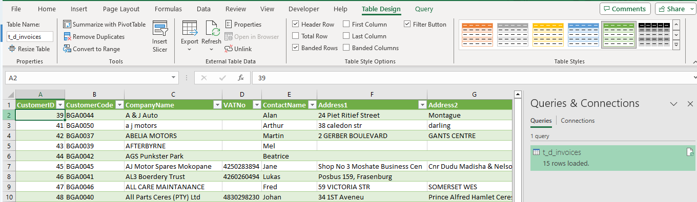 Connect Excel to Mysql Database