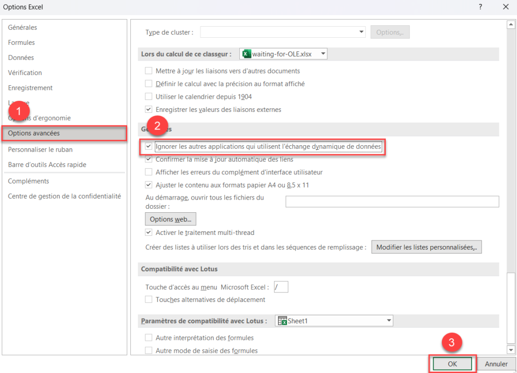 Comment Corriger l'Erreur "Excel en Attente d'une Action OLE ...