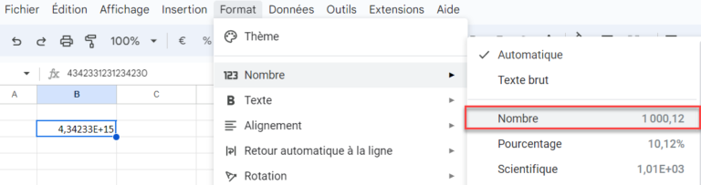 Comment Supprimer la Notation Scientifique dans Excel et Google Sheets ? - Automate Excel